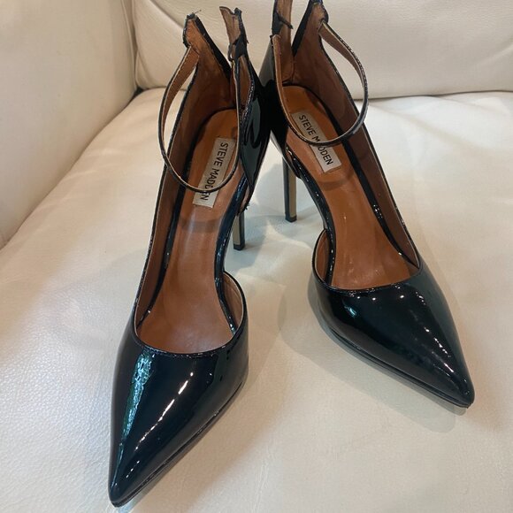 Steve Madden | Shoes | Steven Madden Black Patent Leather Stilettos ...